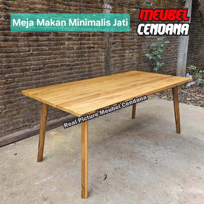 Jual meja makan minimalis kayu jati panjang 150 x lebar 80 cm - meja ...
