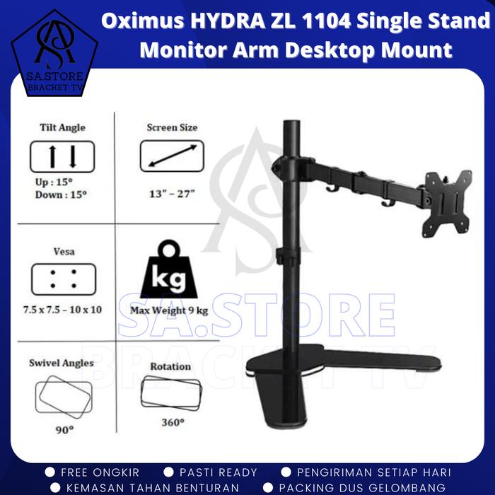 Jual Bracket Stand Monitor 13 - 27 Inch, Oximus Hydra ZL 1104 Original ...