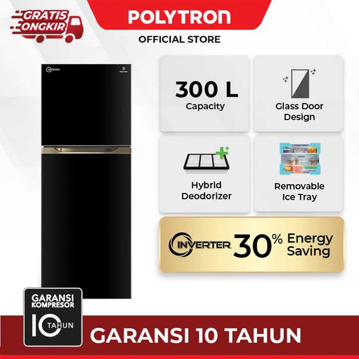 Promo POLYTRON New Belleza Big Liter Inverter Kulkas 2 pintu PRM 431X ...
