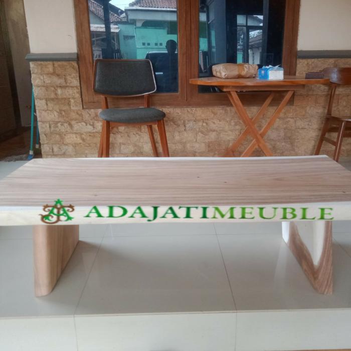Jual Meja makan bangku kursi kayu trembesi meh suar solid murah ...