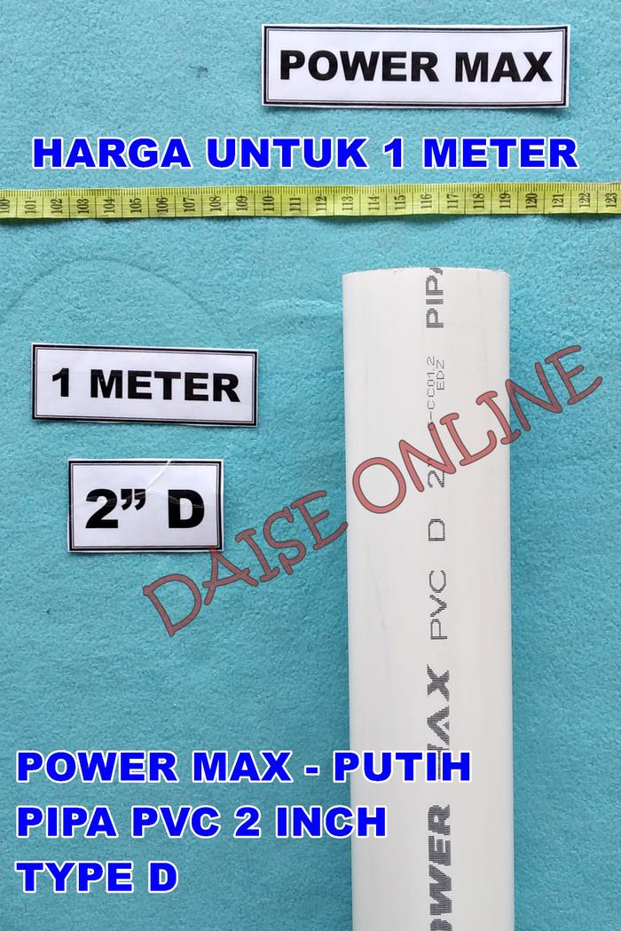 Jual Pipa PVC 2 INCH D PUTIH POWER MAX PANJANG 1 METER - Kab. Sidoarjo ...