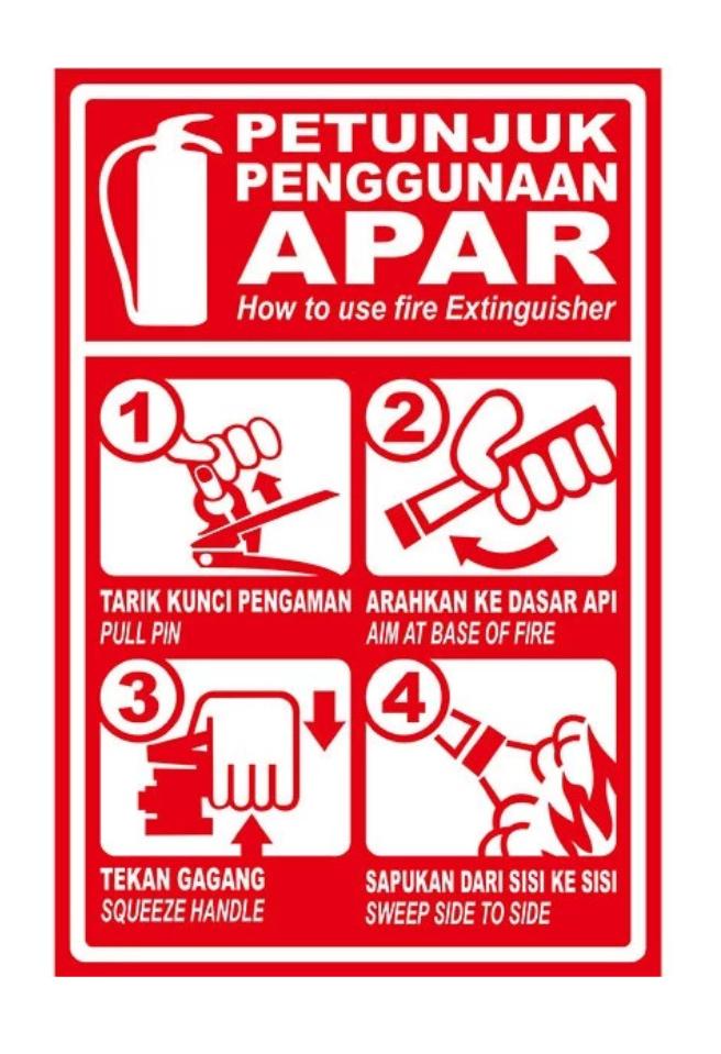 Jual STIKER VINYL CARA PENGGUNAAN APAR SIGN RAMBU K3 Uk. 20 x 30 CM - Jakarta Pusat - Dhita ...