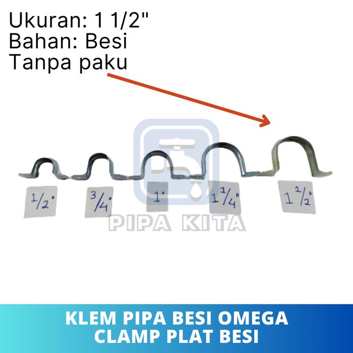 Jual Klem Clamp OCP Plat Besi 1 1/2 INCH OMEGA 1,5 Dim - Kota Surabaya ...