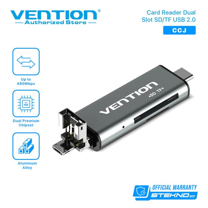 Jual Vention [CCG] AllIn1 USB Card Reader Micro SD TF High Speed Type-C ...