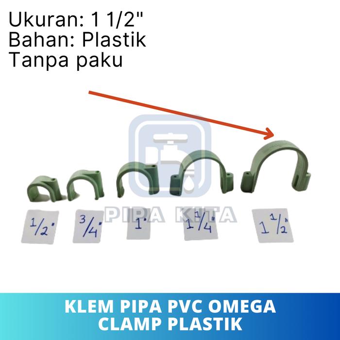 Jual Klem Clamp Pipa PVC 1 1/2 INCH Arrow Plastik 1,5 Dim - Kota ...