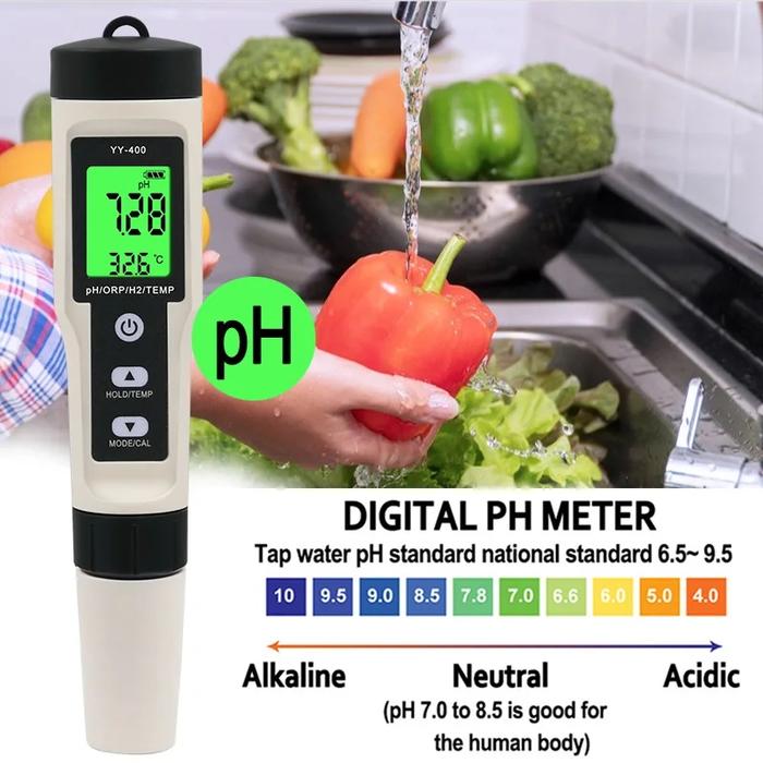 Jual Hydrogen Meter Tester H2 Ph Orp Tem Water Quality Tester 4 In 1 Di ...