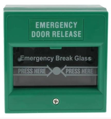 Promo Emergency Door Release Emergency Break Glass Green Emergency exit ...