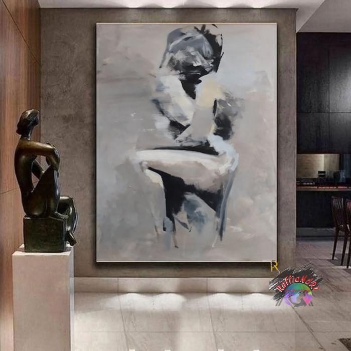 Jual Lukisan Tangan Abstract Lover's Modern Art Painting, 80x120 ...