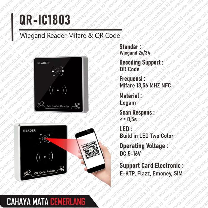 Jual QR Code Wiegand Reader Mifare - NFC - Kota Tangerang Selatan ...