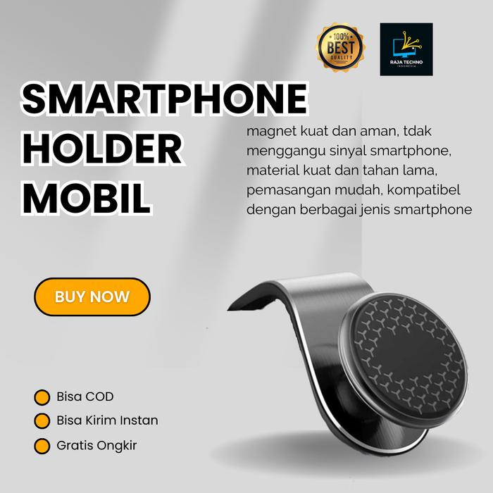 Jual Car Holder Smartphone HP Magnet Bracket Air Vent Mobil Magnetic ...