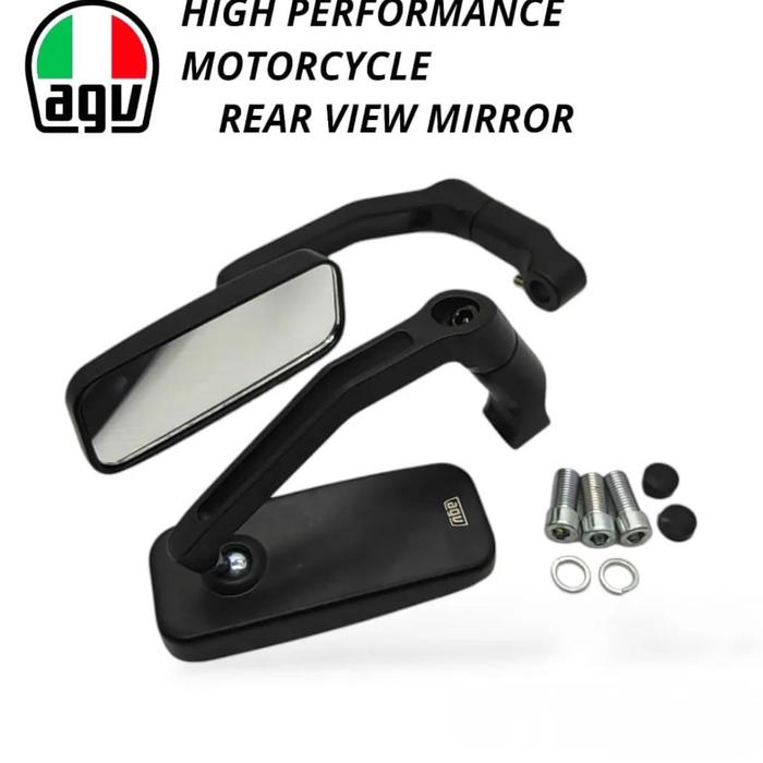 Jual AGV New Spion Model Harley Kotak Universal Honda Yamaha - Hitam ...