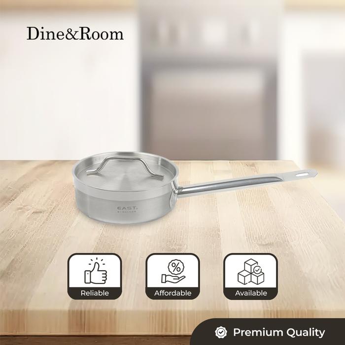 Jual SHALLOW SAUCE PAN / SAUTE PAN WITH LID / PANCI PENDEK STAINLESS ...