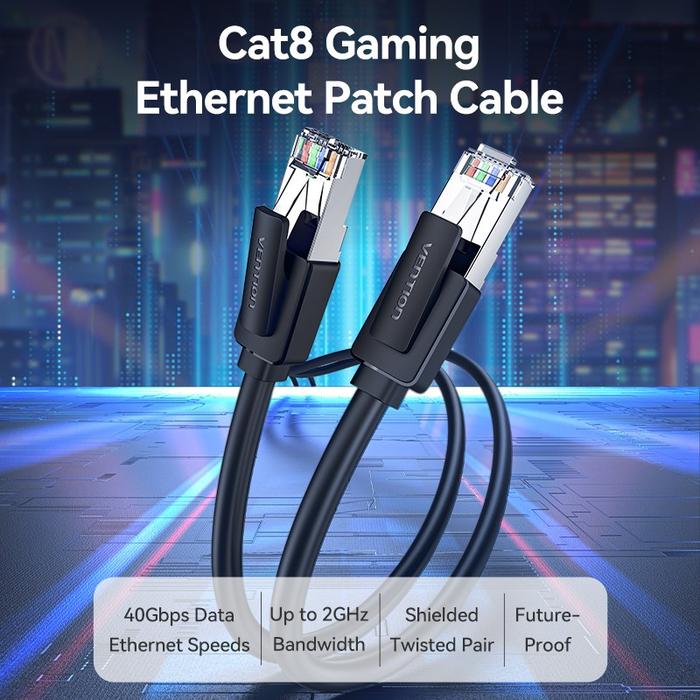 Jual Vention 20M Kabel Lan RJ45 Cat.8 Gigabit 40Gbps SFTP Gold - IKK ...