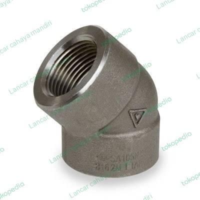 Jual Elbow Besi Class 3000 45 Derajat Drat 2" inch NPT - Knee 3000 Besi - Jakarta Barat - Lancar ...