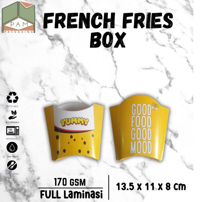 Jual PAPER BOX FRENCH FRIES KERTAS BUNGKUS KENTANG GORENG KERTAS MEDIUM ...