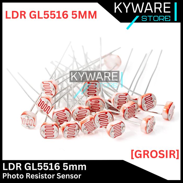 Jual LDR GL5516 5mm Photoresistor Light Dependent Sensor Cahaya GL 5516 ...