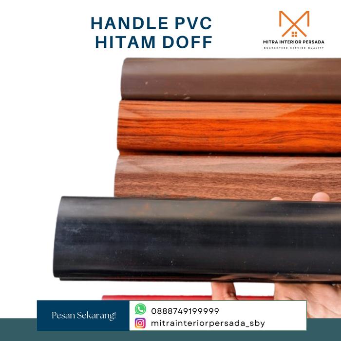 Jual Railing tangga kayu/Handrail tangga PVC/Pegangan tangga Hitam doff ...