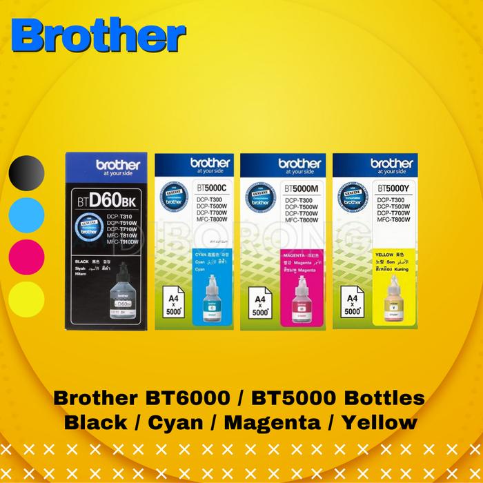 Jual Tinta Brother BT 5000 BT 6000 Original Ink Bottle - 1 Dus 40 BTL ...