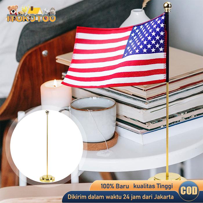 Jual 30cm Tiang Bendera Stainless Tempat Bendera Meja Flag Pole - Kota ...