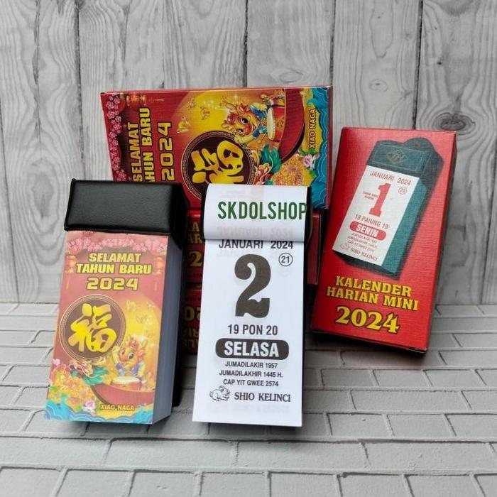 Jual ATE01 kalender harian mini 2024 tanggalan 2024 harian sobek mini ...
