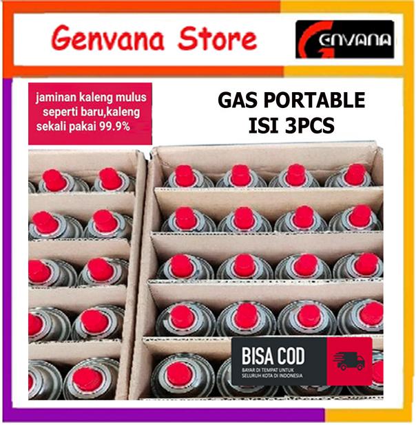 Jual 3 Pcs Gas Portable / Gas Kaleng / Gas Kamping / Gas Tabung Isi ...
