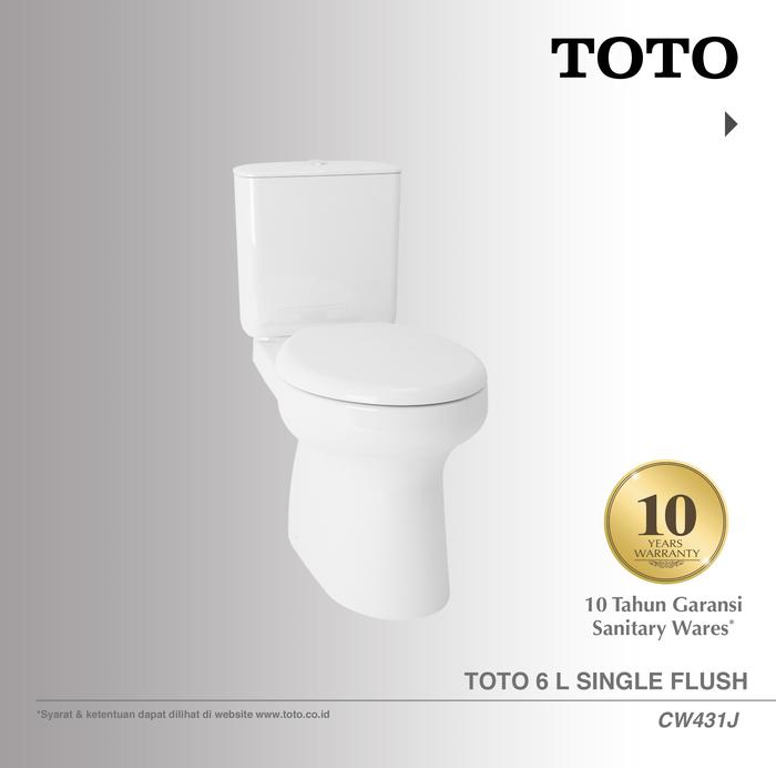 Promo TOTO Single Flush CW431J Closet | Klosed duduk Cicil 0% 3x - Kota ...