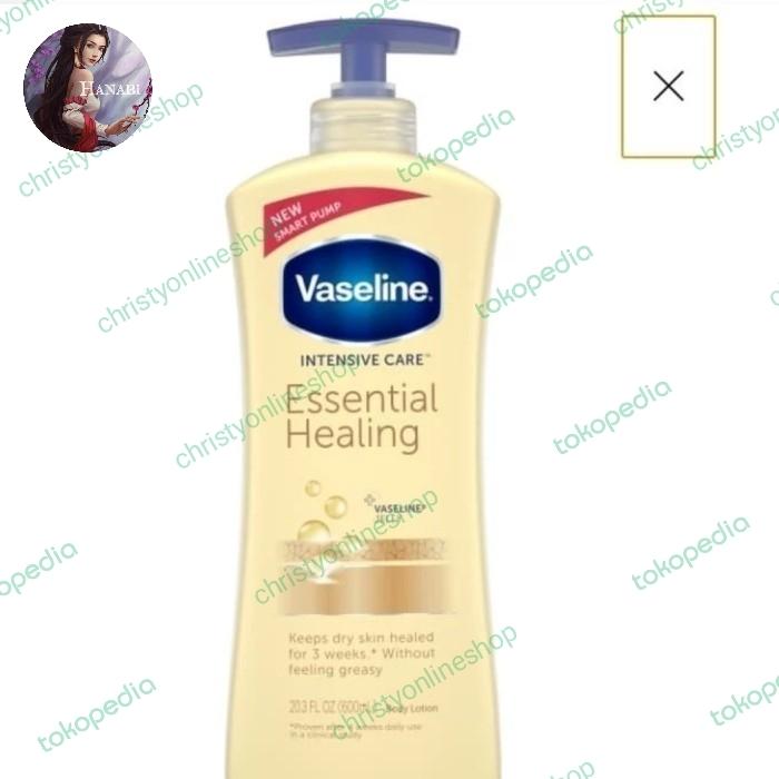 Jual Vaseline Intensive Care Essential Healing Pump 600ml(New packaging ...