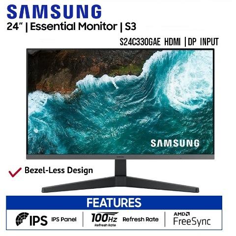 Jual SAMSUNG Monitor 24in IPS 100Hz S24C330 Framless Design Input DP ...