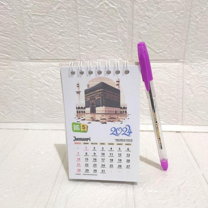 Jual ATE01 KALENDER MINI 2024 | KALENDER MEJA 2024 - Kode AG - AG 5 ...