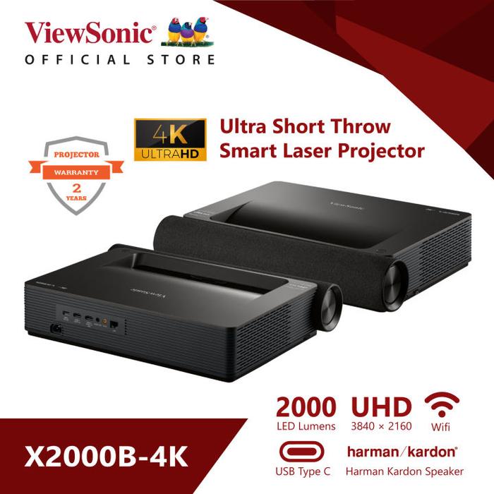 Jual VIEWSONIC X2000B-4K ( 4K HDR Ultra Short Throw Smart Laser ...