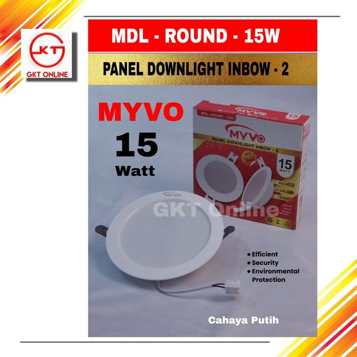 Jual Myvo Downlight Led Inbow 15 Watt Cahaya Putih 6500K - Jakarta ...