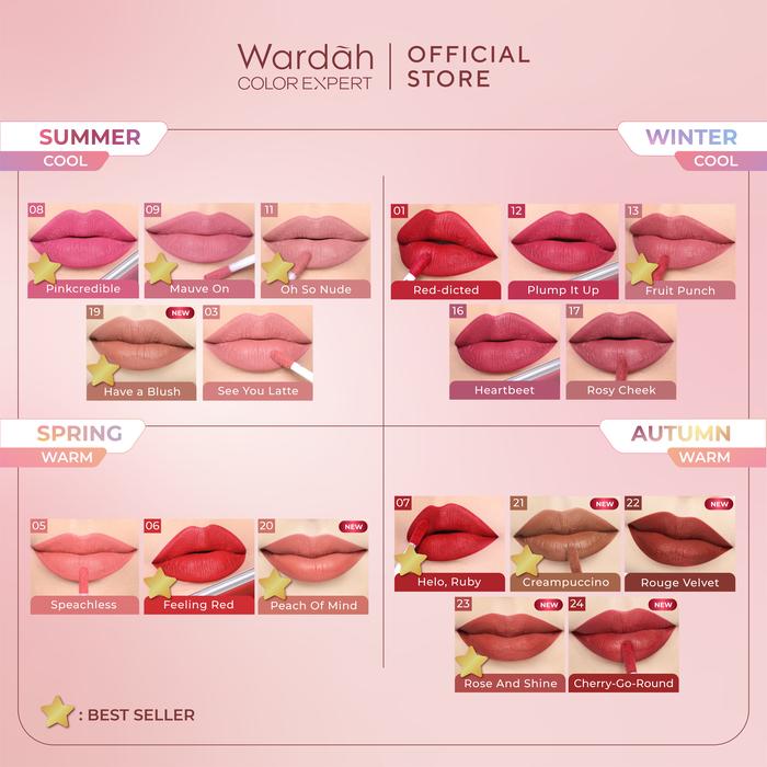 Jual Wardah Matte Lip Cream - Warna Intense Dan Tahan Lama - Matte ...