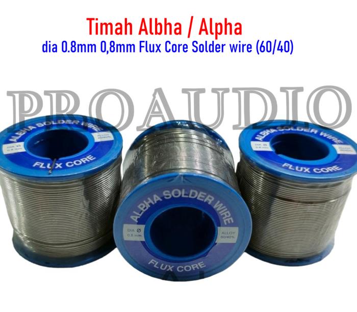 Jual Timah Solder Alpha /Alfa dia 0.8mm 0,8mm Flux Core Solder wire (60 ...