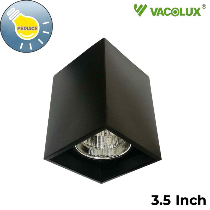 Jual Kap Lampu E27 Downlight Outbow Tempel OB VACOLUX Kotak Hitam 3.5 ...