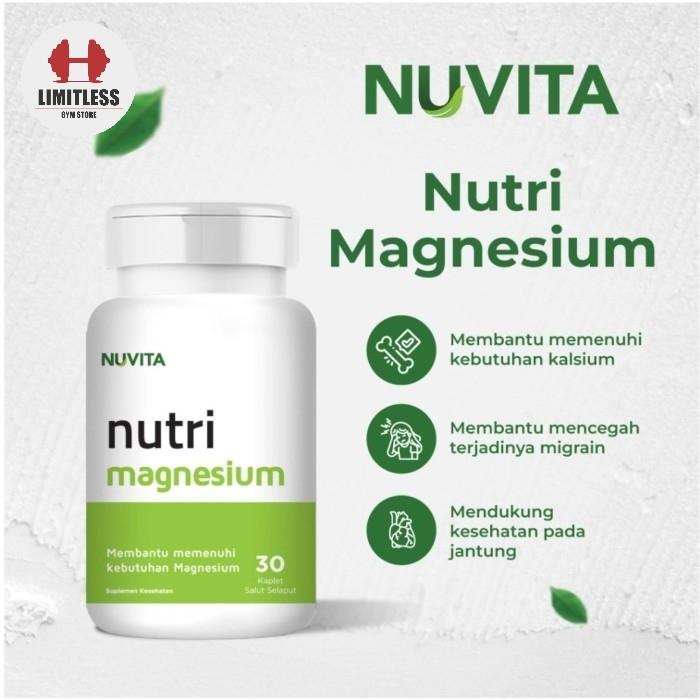 Promo NUTRI MAGNESIUM 30 TABLET Nervous System Support Suplemen Saraf ...