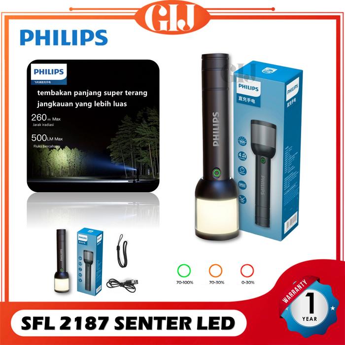 Promo Philips Lampu Senter LED / Senter Police Swat Flashlight Super ...