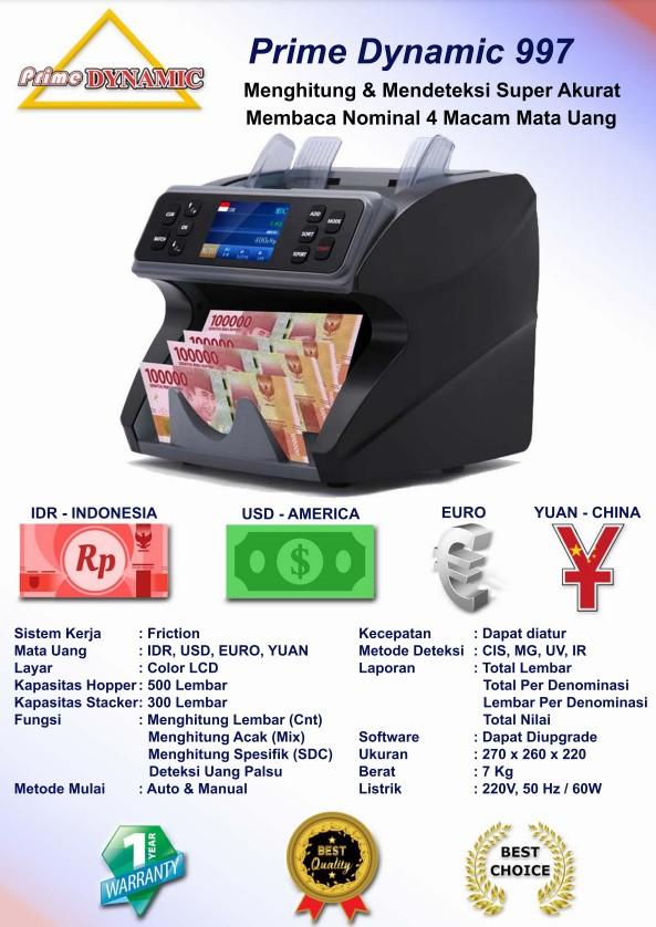 Promo Prime Dynamic 997 Mesin Hitung dan deteksi Uang IDR CNY EURO DOLLAR Cicil 0% 3x - Kota ...