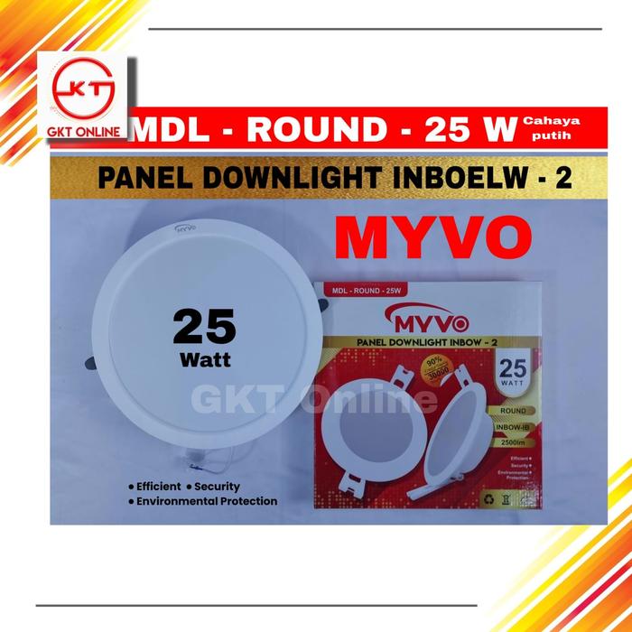 Jual Myvo Downlight Led Inbow 25 Watt Cahaya Putih 6500K - Jakarta ...