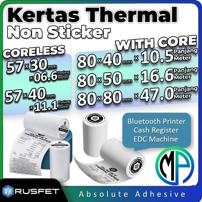 Jual Thermal Paper Kertas Label Termal Printer Struk Kasir POS EDC ...