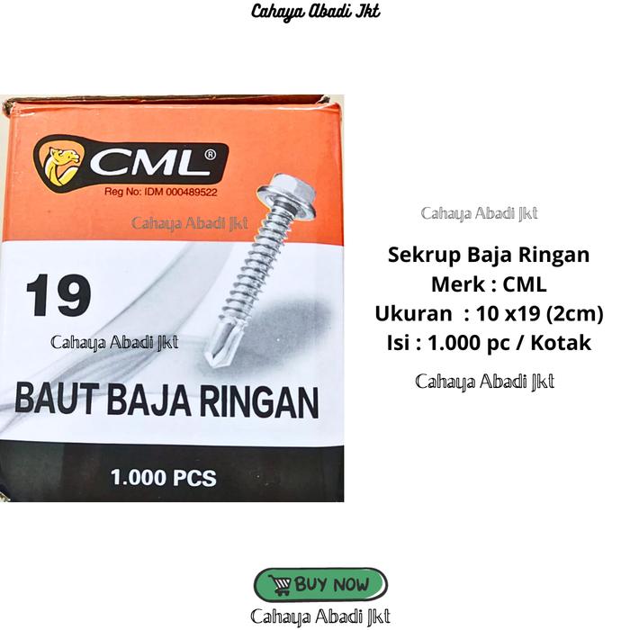 Jual Baut Baja Ringan 10 x 19 Camel / Skrup Baja Ringan 10x19 CML - Jakarta Pusat - CAHAYA ABADI ...