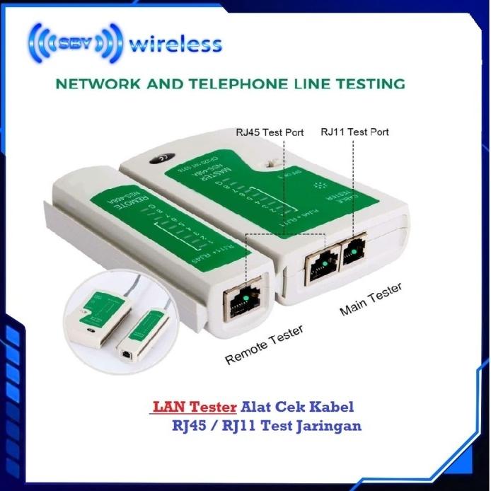 Jual Lan Tester RJ45 and RJ11 Biasa Network Cable Tester - Kota ...