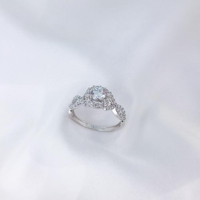 Jual Cincin Solitare Spiral Full Swarovski Kadar 750 - Kota Depok - SIGNATURE gold jewellery ...