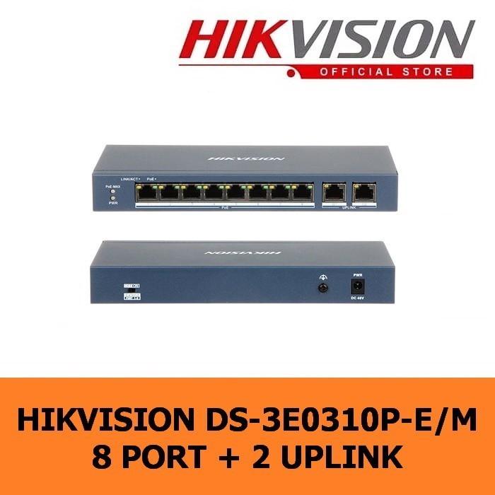 Jual HIKVISION DS-3E0310P-E/M 8 Port Poe + 2 Uplink Switch Hub Poe 8 ...