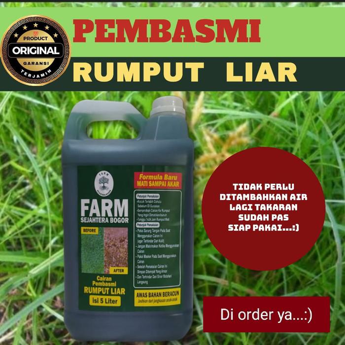 Jual cairan pembasmi rumput liar 5liter (siap pakai tidak perlu tambah ...