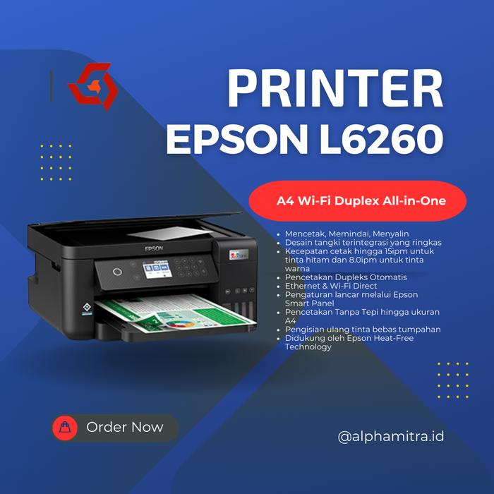 Jual Printer Epson EcoTank L6260 A4 Wi-Fi Duplex All-in-One Ink Tank ...