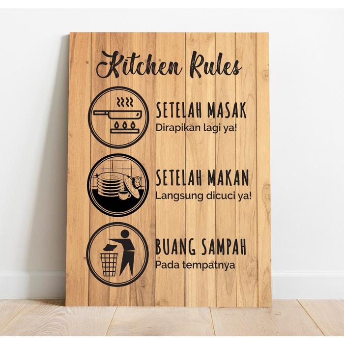 Jual Poster Jagalah Kebersihan Sebagian Dari Iman Kitchen Rule Dapur ...