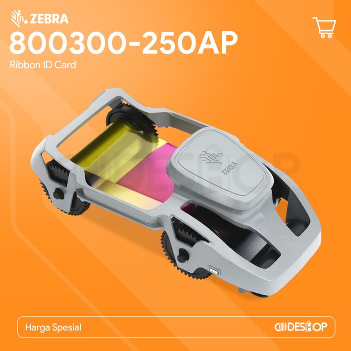 Promo Ribbon Zebra ZC300 ZC100 800300-250AP Tinta Printer Color YMCKO ...