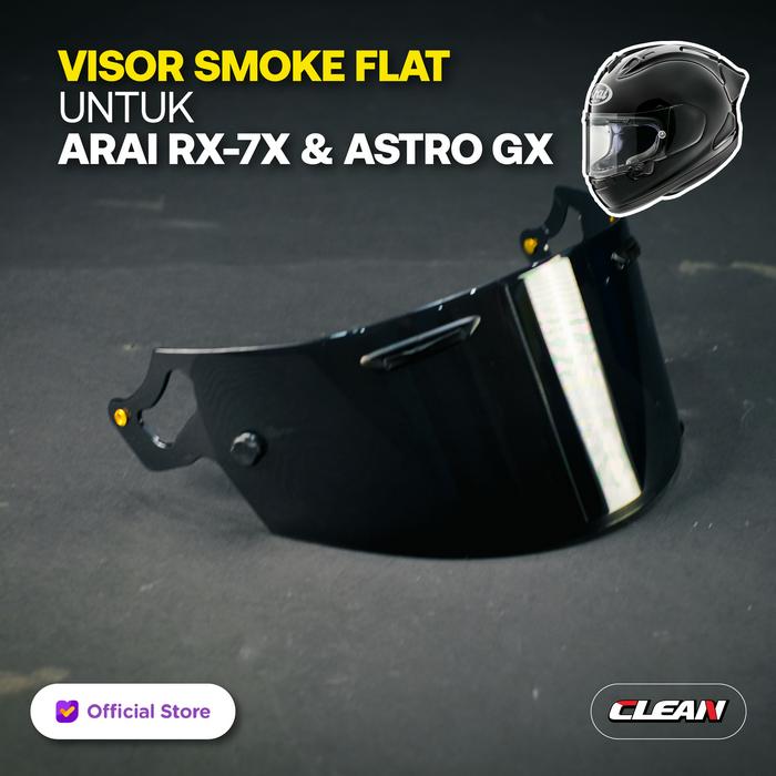 Promo CLEAN Kaca Helm Arai RX-7X / Astro GX Flat (48A) Smoke/Riben ...