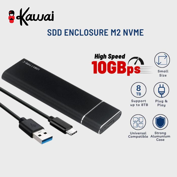 Jual iKawai SSD M.2 NVMe Enclosure Casing Eksternal Case External SSD ...