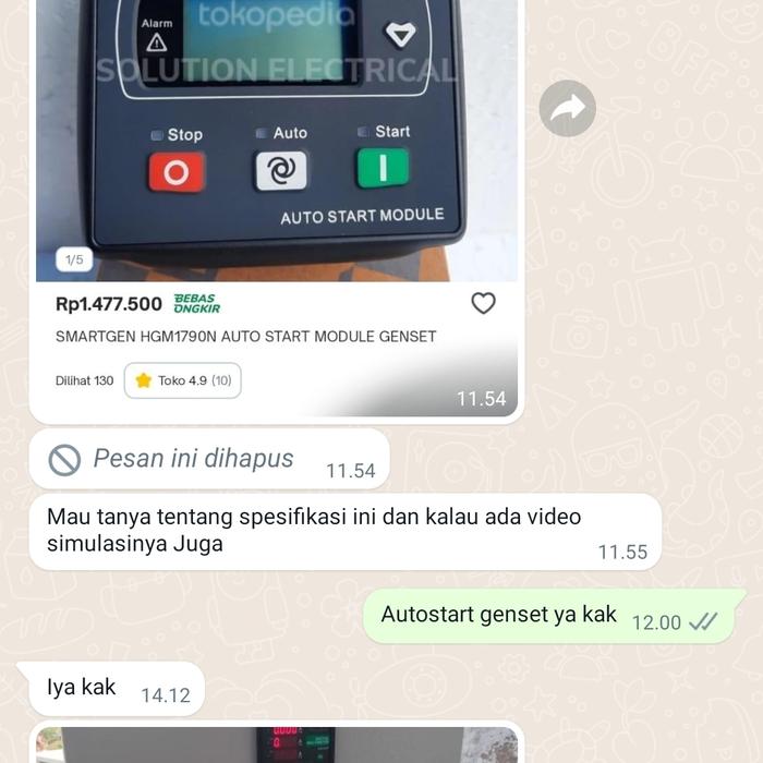 Jual PANEL ATS + MODULE AUTOSTART SMARTGEN 60A CONTACTOR SESUAI PESANAN ...